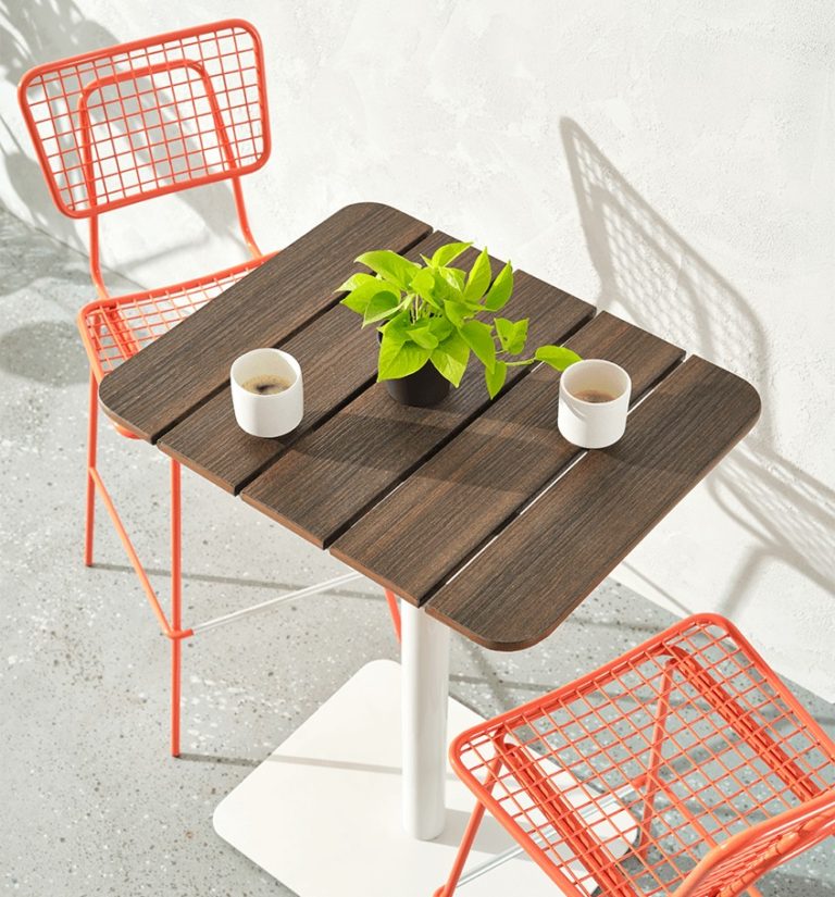 Bowen Outdoor Square Pedestal Table | Kansas City Office Furniture